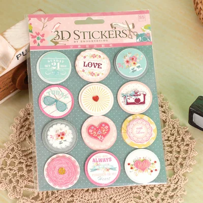 vintage 3d scrapbooking sticker paper 3d sticker embellishment gift ...