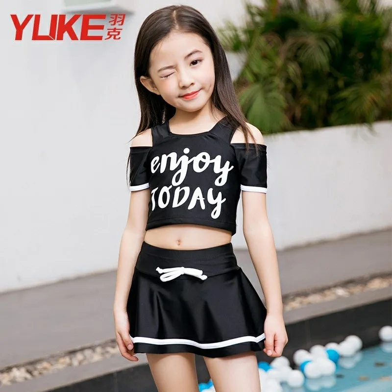 YUKE Summer Girls Beachwear Split Two Piece Swimwear Swimming Bathing ...