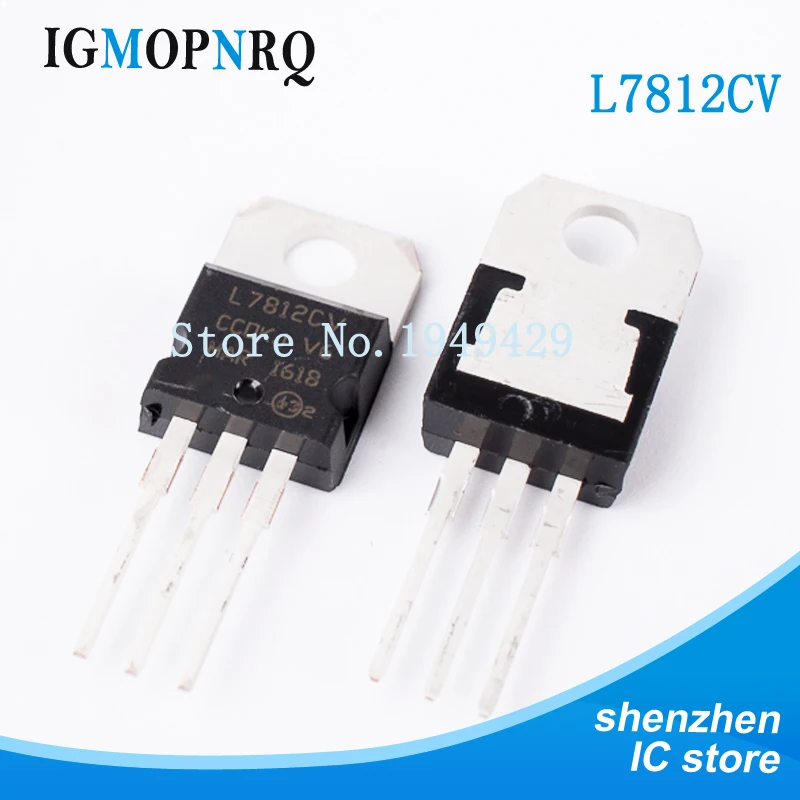 10pcs free shipping L7812CV L7812 KA7812 MC7812 Voltage Regulator 12V 1 ...