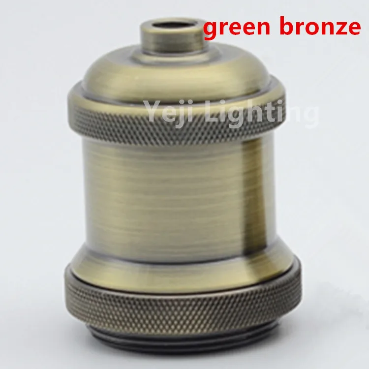 Decorative Colorful Green Brozne Lamp Holder Edison Retro Aluminum Cap ...