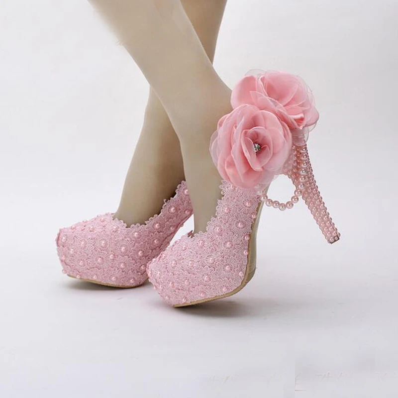 Pink Heels With Flower