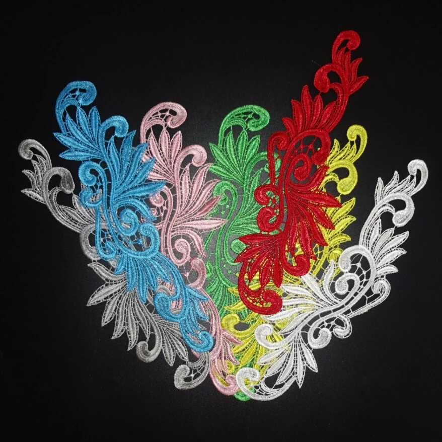 Embroidered Appliques Purple | Lace Applique Purple Color | Purple Lace ...