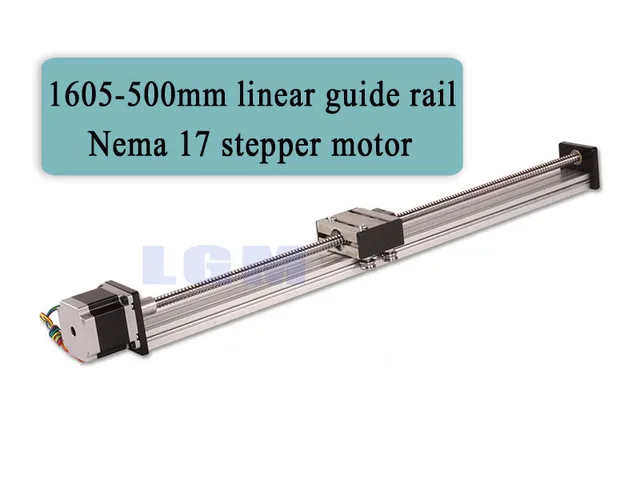 cnc rail kit linear bearing slide rail 500mm linear rails cnc + nema 17 ...