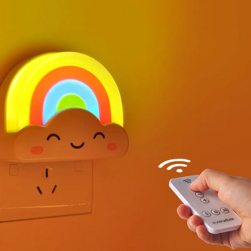 Hiliwon LED Plug Night Lights Children Baby Bedroom Sensor Night Light ...