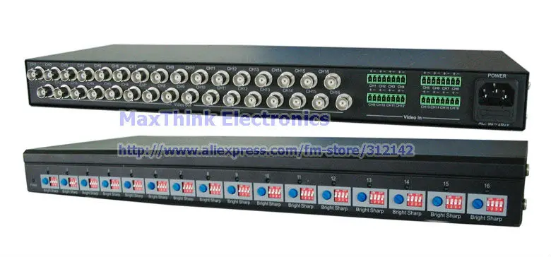 16 Channel Active Twisted-pair Video Balun Receiver For Cctv Security ...
