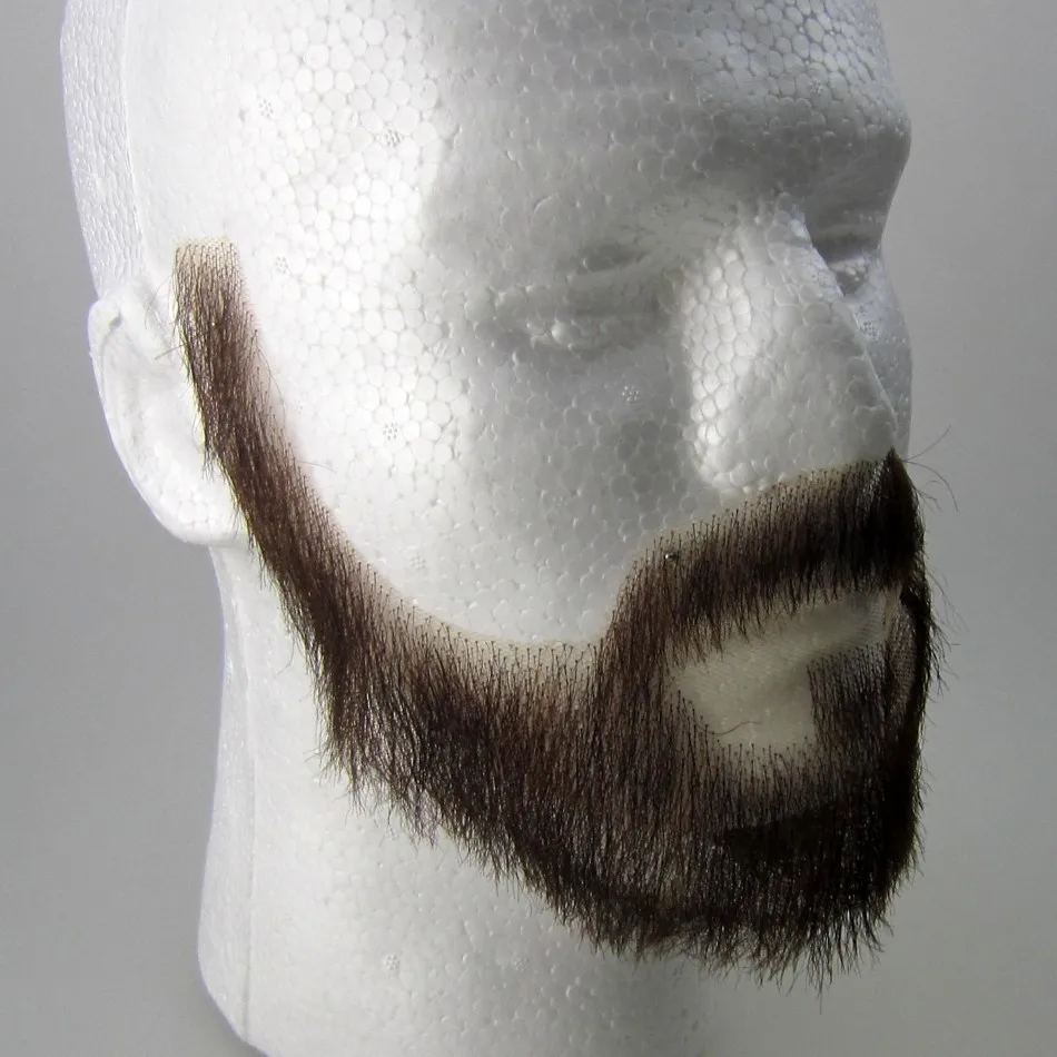 FXVIC Barba de encaje de cabello humano 2018, bigote de invisibilidad ...