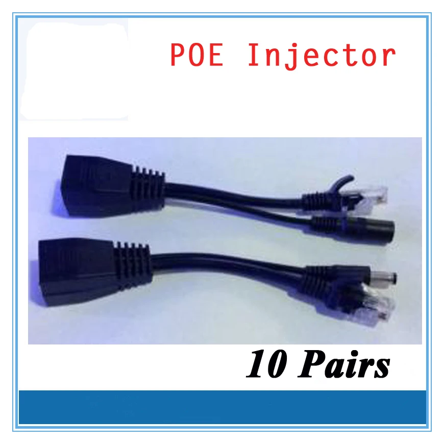 10 Pairs (20Pcs )POE Injector and Splitter 12V 2A Output Power over ...