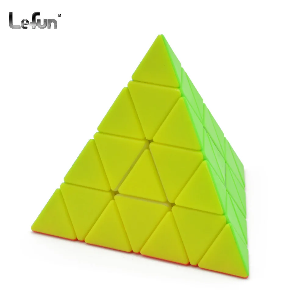 Tetrahedron Pyramid Triangle Multi-color Stickerless/Black 4x4x4 Speed ...