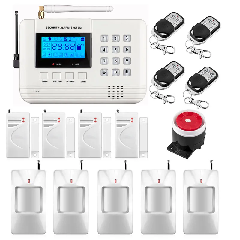 Wireless 433MHz Home Burglar Security SIM GSM PSTN dual network Alarm ...