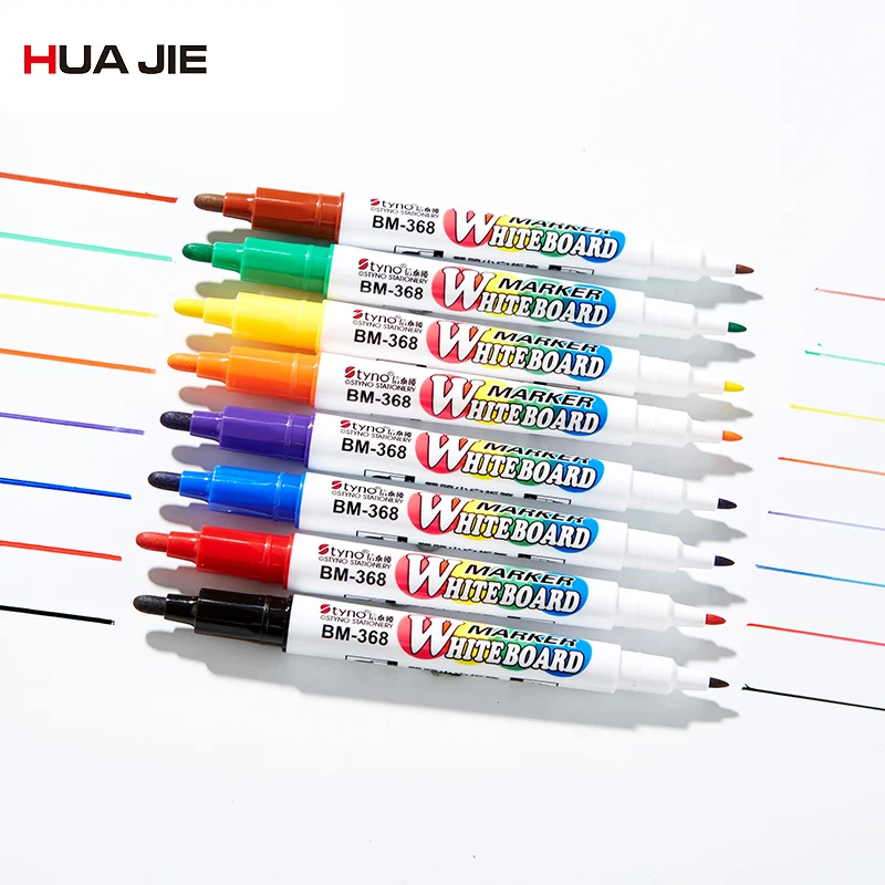 8 Colors/pack Dual Tip Creative Colorful Whiteboard Marker Pen ...