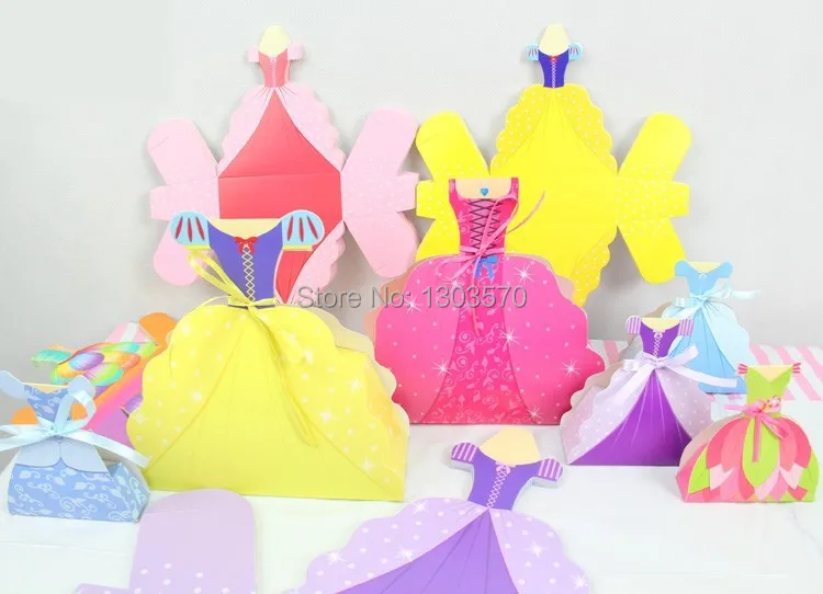 40pcs Princess Dresses Wedding Favour Boxes BIRTHDAY PARTY Favor Boxes ...