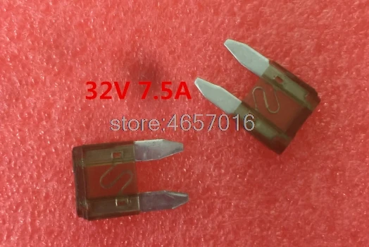 100pcs/lot AMP Mini Car Fuse 7.5A 7.5 AMP 32V Mini Size Boat Truck ...