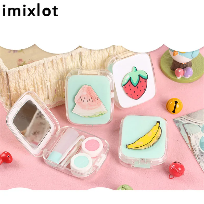 IMIXLOT 1 Set Acrylic Cute Color Fruit Contact Lens Case for Eyes ...