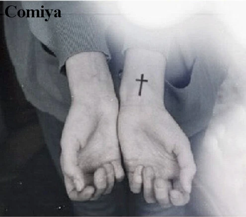 Solid Black Cross Tattoo