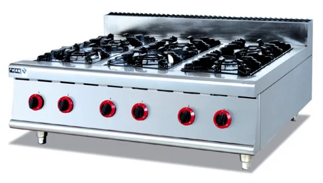 Stainless-steel-gas-range-6-Burners-Counter-Top-commericial-Gas-Stove ...