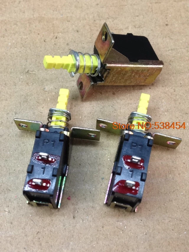 3PCS Power switch 2 pin switch outside the spring switch yellow handle ...