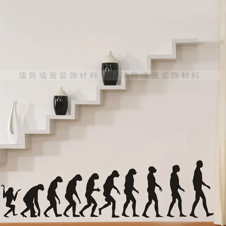 Human Evolution wall sticker Creative Vinyl sticker black wall decal ...