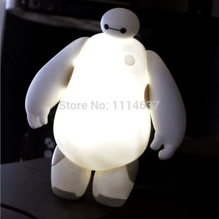 2015 New big hero LED Night Lights Baymax Night Lamp Children Baby ...