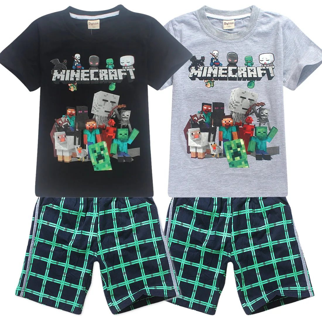 Aliexpress.com : Buy Cartoon Minecraft Children's Suit 2018 New Summer ...