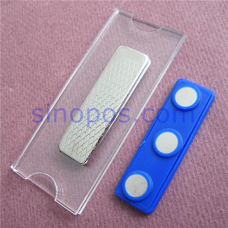 Magnetic Acrylic Badge Holder, Identity Name Plate Tag Glass Plastic ...