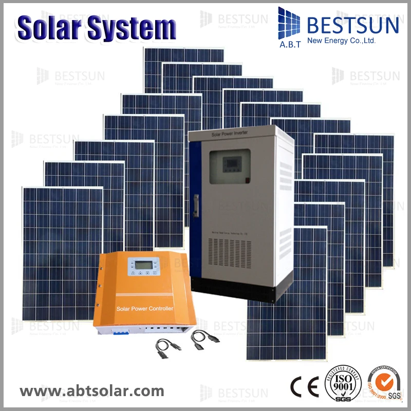 15000W AC 220V Solar Panel Power PV Generator Full Off Grid System For ...