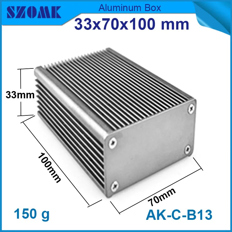 1 piece silver aluminium project box heatsink electrical instrument ...
