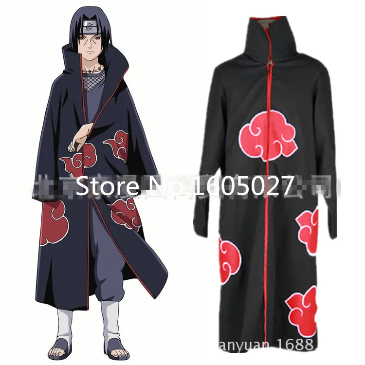 Anime Naruto Itachi Uchiha Cloak Uniform Coat Hallowmas Clothing ...