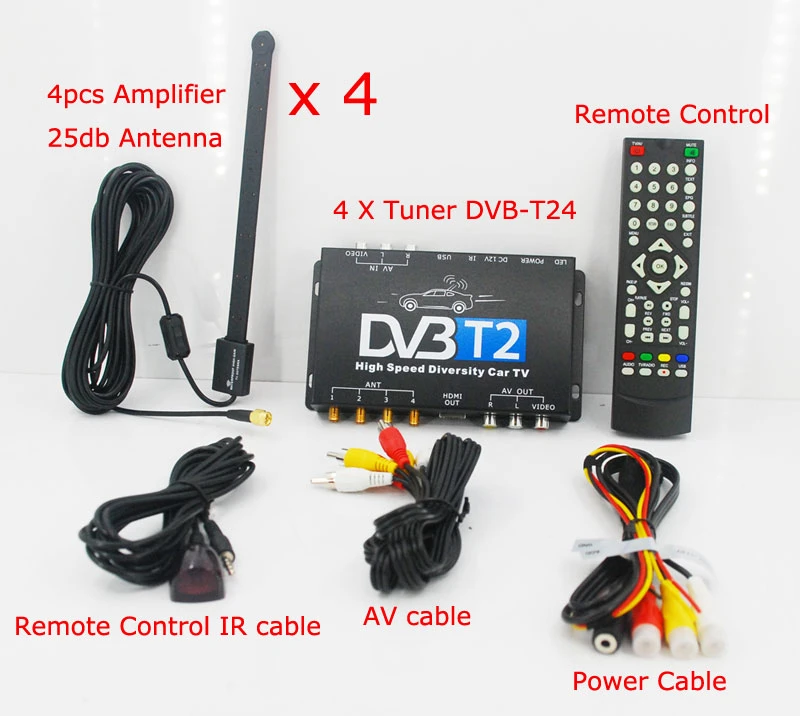 HDTV Car DVB T2 DVB T MULTI PLP Digital TV Receiver automobile DTV box ...