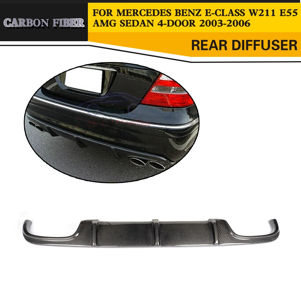 Carbon Fiber Rear Bumper Diffuser Lip For Mercedes Benz E Class W211 ...