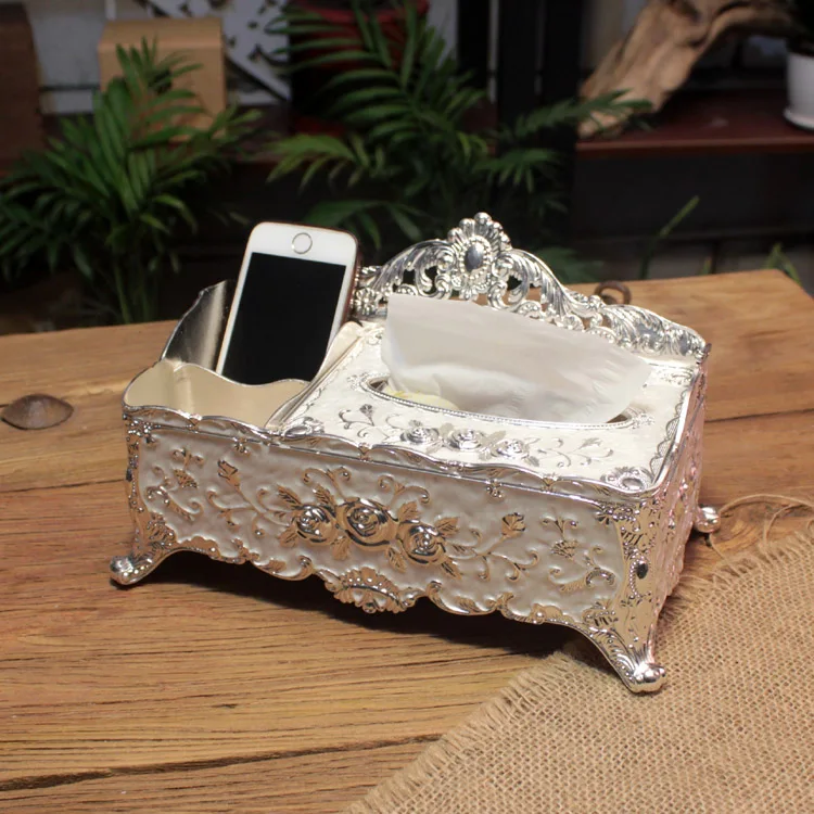 European Multifunctional Tissue Box Storage Box Home Paper Towel Box ...