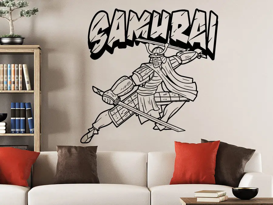 Samurai Wall Decal Swords Japanese Martial Arts Vinyl Sticker Home ...