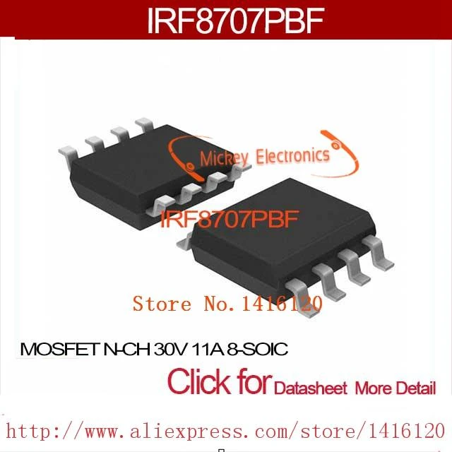 Irf8707pbf MOSFET N CH 30 V 11A 8 SOIC IRF8707PBF 8707 IRF8707 IRF8707P ...