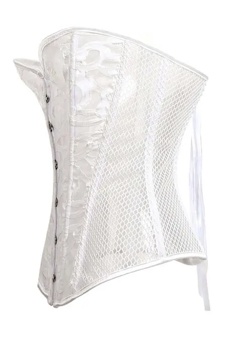 Free Shipping Sexy Mesh Corsets Bustie Elastic Net Hollow Out Flowers