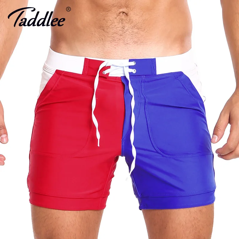 Taddlee Brand Sexy Mens Swimwear Swimsuits Man Plus Big Size Xxl Basic Beach Long Board Shorts