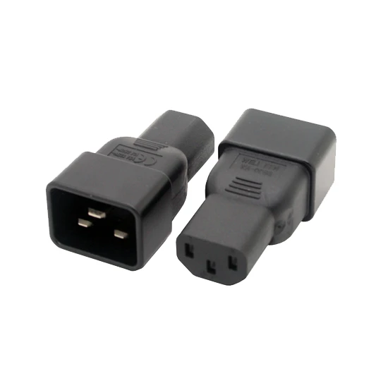 Iec 320 C14 To C20 Angled Adapter,c19 To C13 Ac Plug Convert Adapter,iec Plug Converter Adapter ...