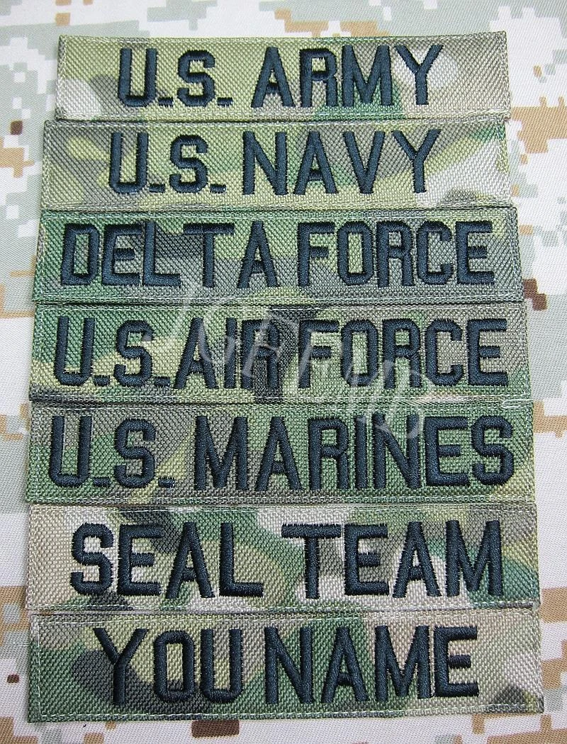 Nylon Multicam Custom Name tapes Chest Tapes Services Tapes morale ...