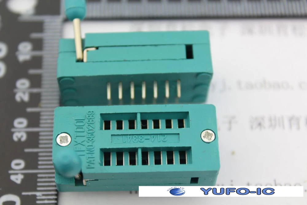 2PCS/LOT zif socket 14 PIN ic socket 14PIN Test Universal zif sockets ...