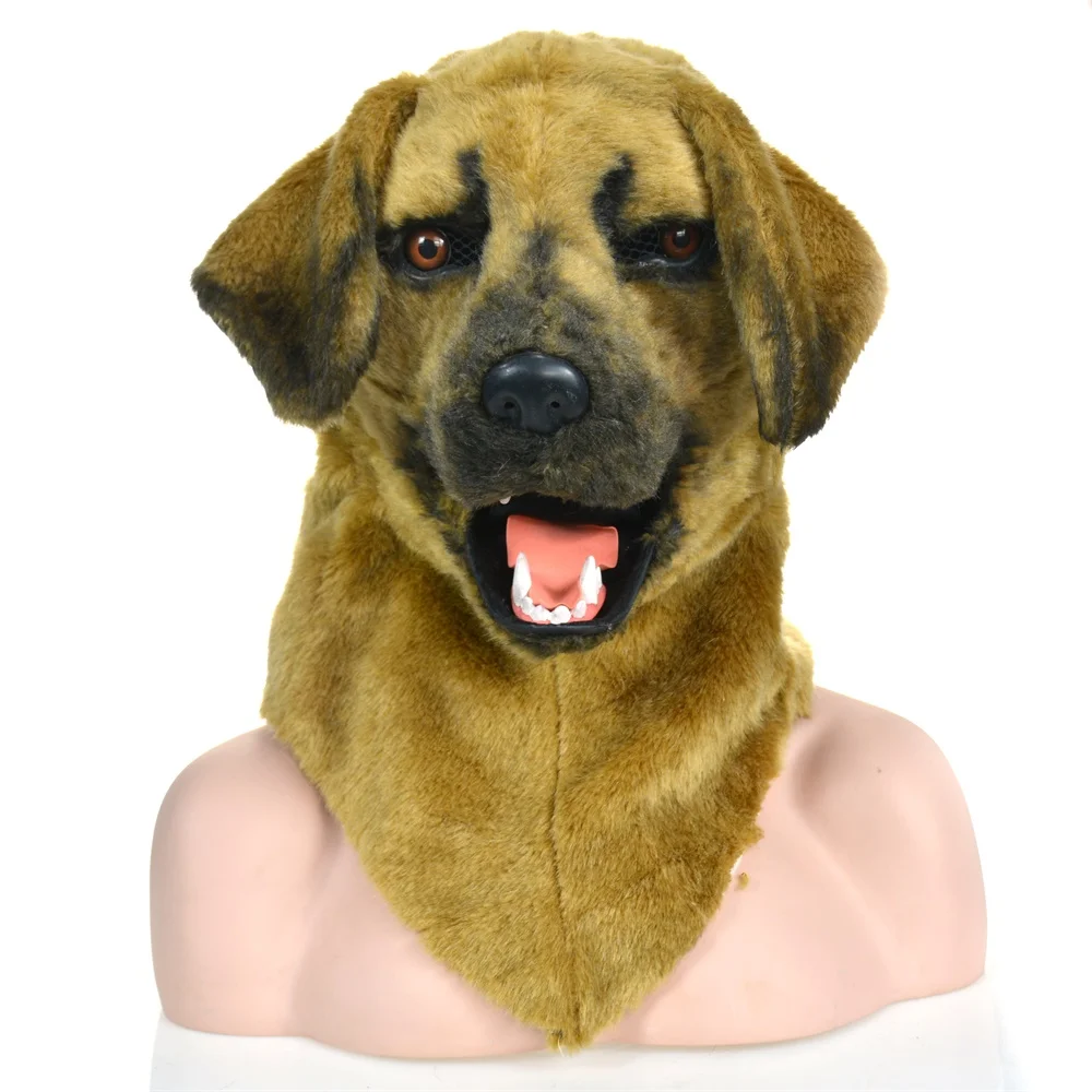 Moving Mouth Mask Animal Mask Yellow Dog Animal Carnival Face Masks-in ...
