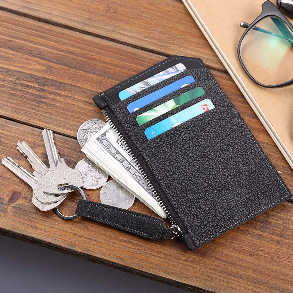 Pabojoe Leather Card Holder for Men Brand Design Slim Wallet Male Mini ...