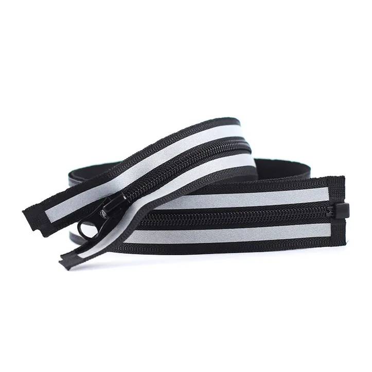 2pcs 64cm 3 # nylon zipper Luminous Reflective at night Glow Dark Child ...