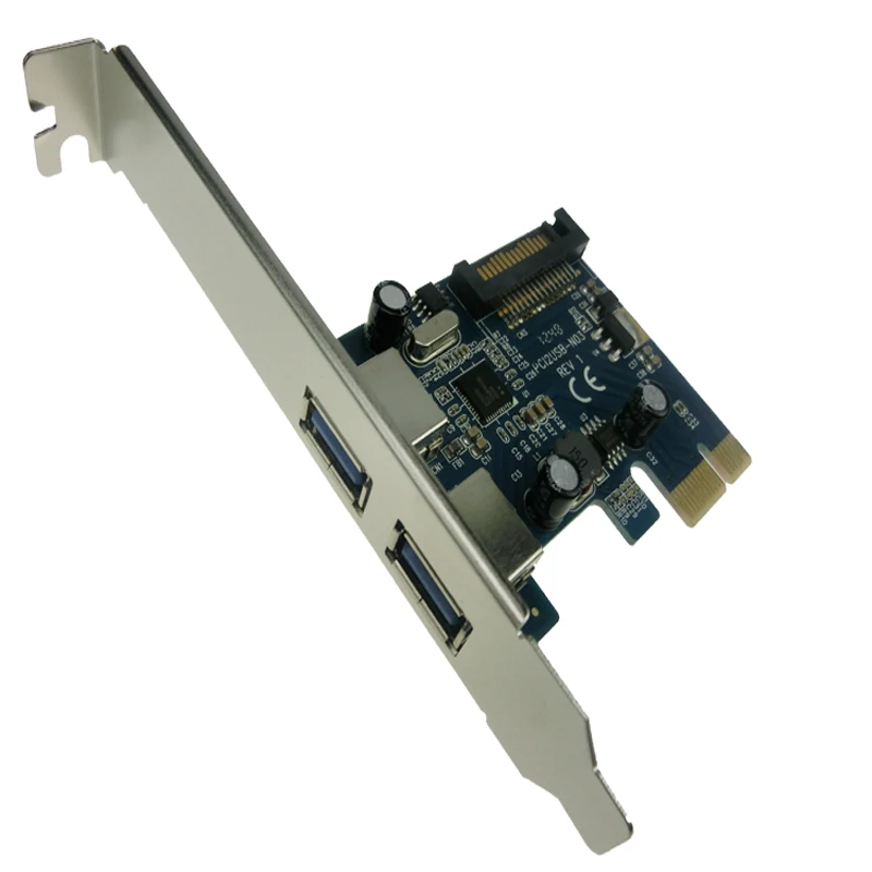 Dual-USB-3-0-HUB-2-Port-High-Speed-PCI-E-PCI-Express-Connector-Support ...
