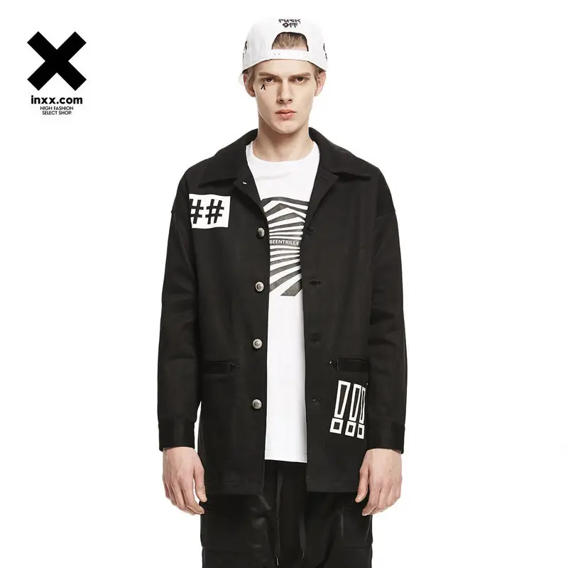 [INXX] beentrillใหม่ฤดูใบไม้ผลิถนนสูงสีดำแจ็คเก็ตชายและหญิงBT60148615 ...