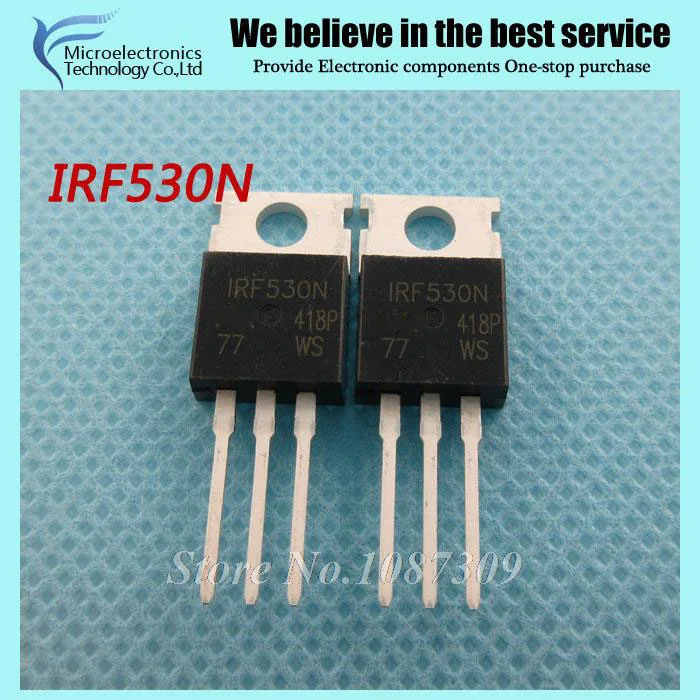 5PCS free shipping IRF530N IRF530 IRF530NPBF MOSFET MOSFT 100V 17A ...