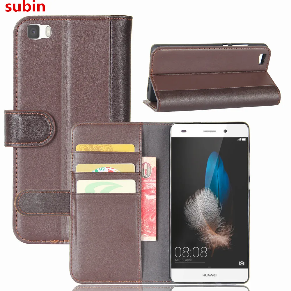 Hot Selling Huawei P8 lite 5.0inch Case Luxury Flip Genuine Leather ...