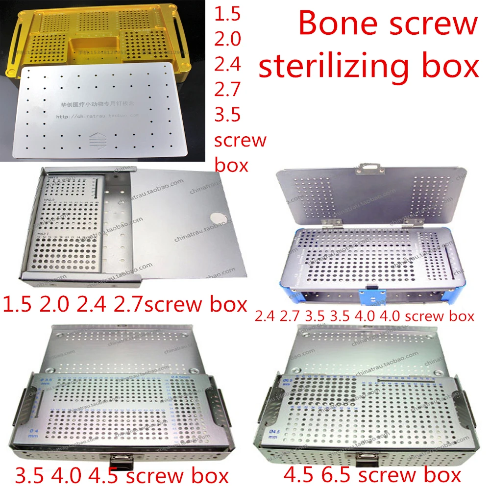 Medical orthopedic instrument locking screw plate Sterilizing box ...