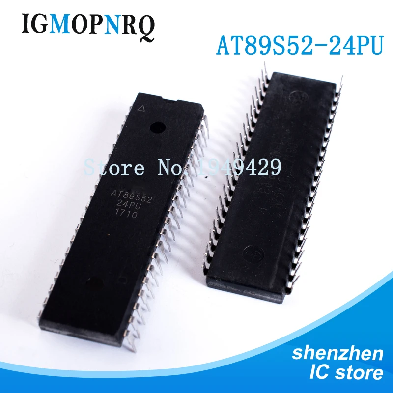 2PCS AT89S52 24PU DIP 40 AT89S52 AT89S52 24 8 bit microcontroller MCU ...