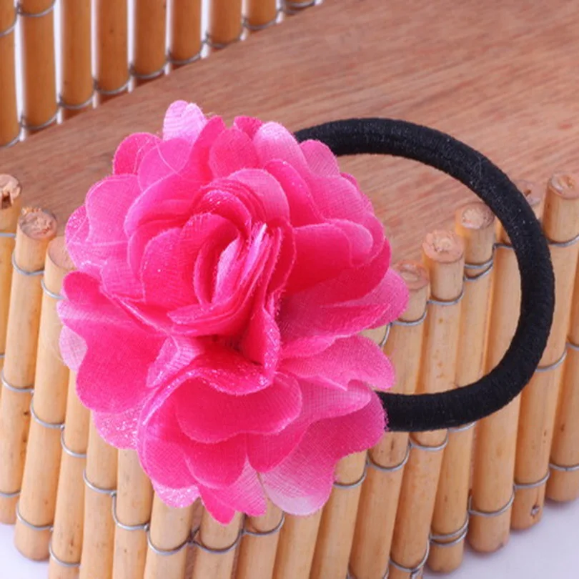 New Children's Rose Cloth Colorful Baby Hair Ring Flower Headdress ...
