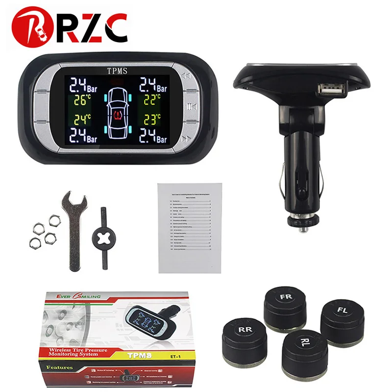 El más nuevo sistema inalámbrico de monitoreo de presión de neumáticos de coche inteligente TPMS ...