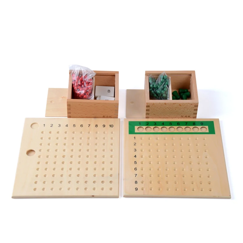 Baby Toy Montessori Multiplication Bead Board and Division Bead Board ...