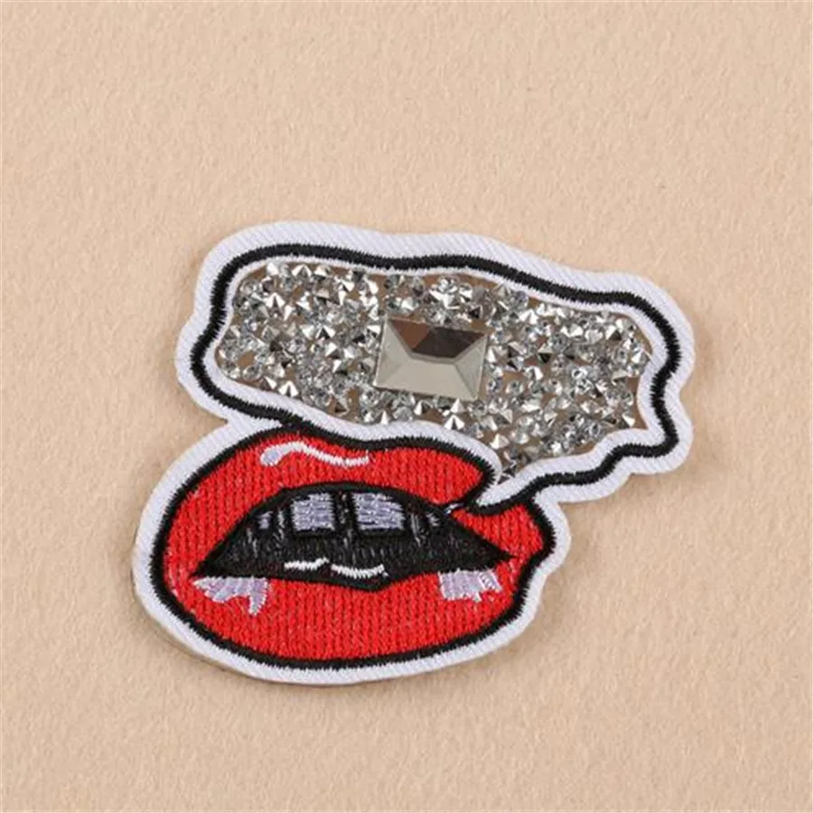 Patch Mouth Lips Deal With It Iron On Patches For Clothes Diy Sew On